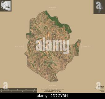 Cimislia, district of Moldova. High resolution satellite map. Locations ...