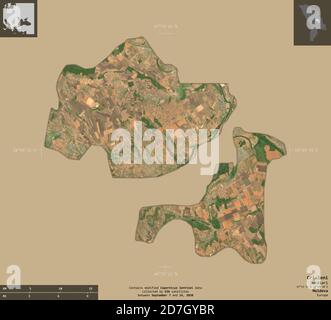Criuleni, district of Moldova. High resolution satellite map. Locations ...