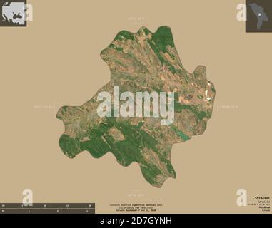 Straseni, district of Moldova. High resolution satellite map Stock ...