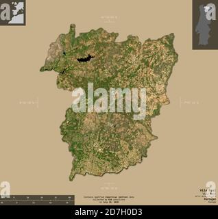 Vila Real, district of Portugal. High resolution satellite map ...