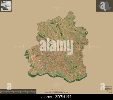 Teleorman, county of Romania. High resolution satellite map Stock Photo ...