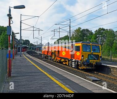 Colas Rail line tamper DR 73806 "Karine" at Stourbridge Junction, West ...
