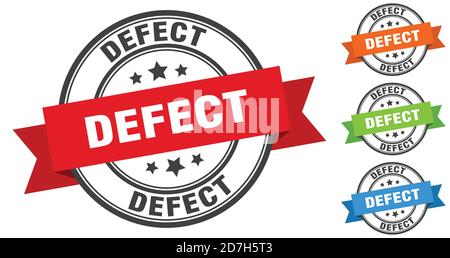defect ribbon label sign set. defect banner Stock Vector Image & Art - Alamy