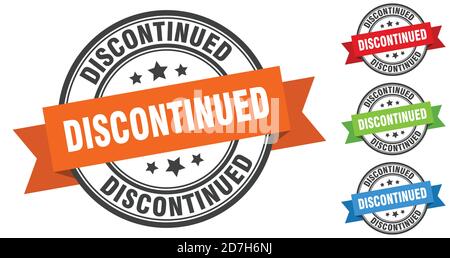 discontinued label. discontinued orange band sign. discontinued Stock ...