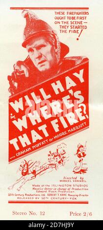 GRAHAM MOFFATT, MOORE MARRIOTT, WILL HAY, OH MR. POTTER!, 1937 Stock ...