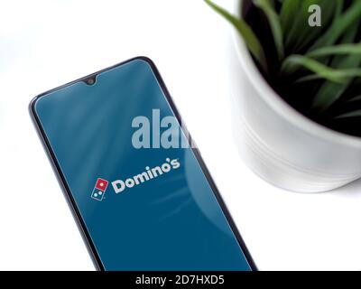 Lod, Israel - July 8, 2020: Domino's Pizza Israel app launch screen ...