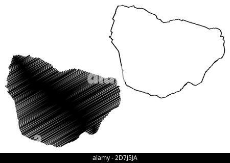 Bafoussam City (Republic of Cameroon, Mifi Department) map vector ...