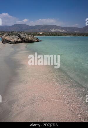 Popular Elafonisi beach on western side of Crete island, Greece Stock ...