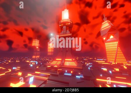 retro futuristic science fiction computer, spaceship control room ...