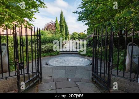Entrance to the Roman Gardens in Chester Stock Photo - Alamy