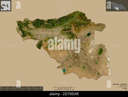 Samtskhe-Javakheti, region of Georgia. High resolution satellite map ...