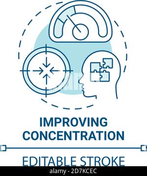 Improving concentration icon outline vector. Self challenge. Business ...