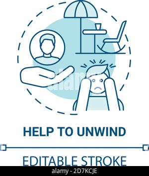 Help to unwind concept icon Stock Vector Image & Art - Alamy