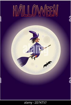 witch broom silhouette cartoon vector symbol icon design. Beautiful ...