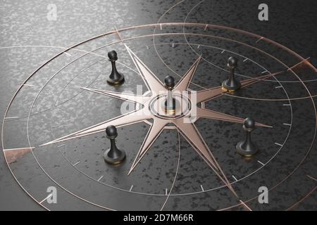Strategic Business, Overcoming Competitors Concept 3d illustration ...