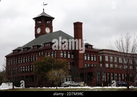 Campus Clock Tower of UW-Stout in Menomonie, Wisconsin Stock Photo - Alamy