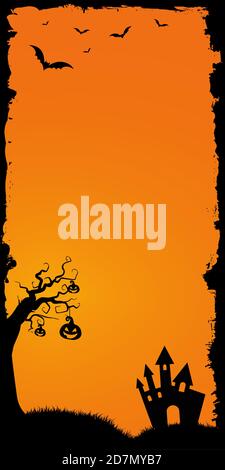 halloween castle and bats Stock Vector Image & Art - Alamy