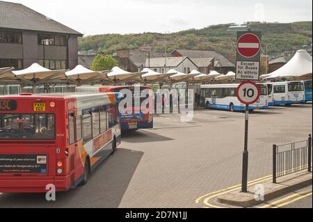 Pontypridd Bus Station Stock Photo - Alamy
