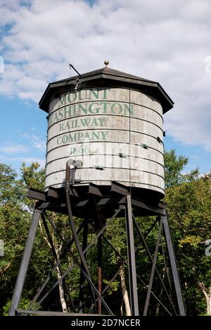 Wooden water tower for steam engines on railroad Kinmundy, Illinois ...