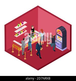 Isometric interior of bar Stock Vector Image & Art - Alamy