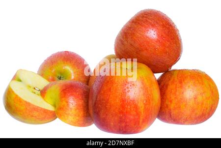 Heap red apple isolated on a white background Stock Photo - Alamy