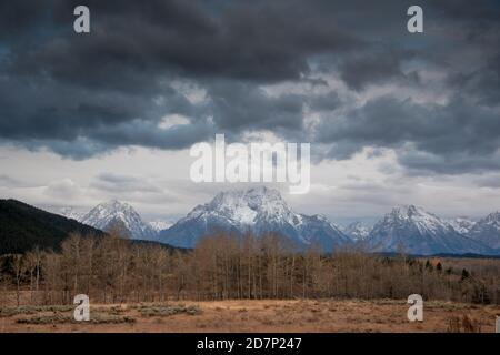 A cloudy fall day in Grand Teton National Park Stock Photo - Alamy