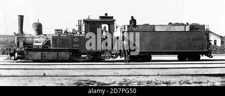 A vintage South African Class A 4-8-2T tank steam train locomotive ...