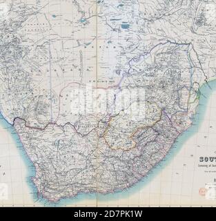 South Africa History: Original map of the Transvaal or South-African ...