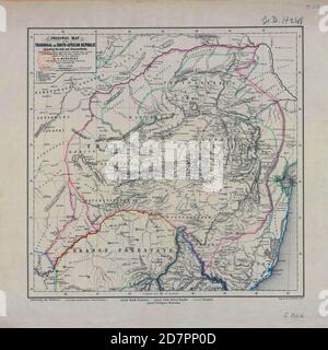 South Africa History: Original map of the Transvaal or South-African ...