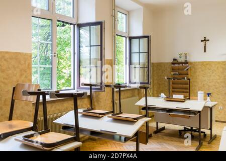 Ventilation in a classroom, open windows, Austria Stock Photo - Alamy