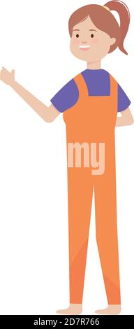 Cartoon woman icon over white background, vector illustration Stock ...