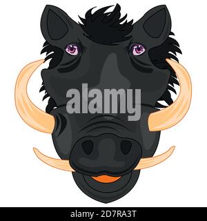 African wild ungulate animal wart hog cartoon Stock Vector Image & Art ...