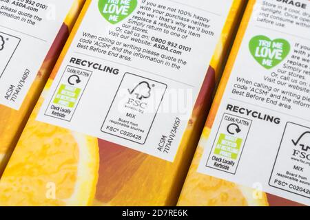 ASDA product labelling with recycling status of packaging. For war on ...
