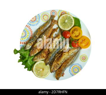 Marithes - Greek Lightly Fried Whole Picarel Stock Photo - Alamy