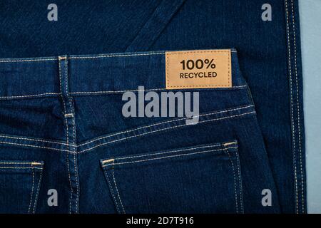 Reuse, repair, upcycle. Sustainable fashion, Circular economy. Denim ...