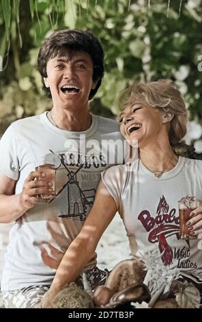 Rex Gildo, deutscher Schlagersänger, mit Ehefrau Marion, Deutschland um ...