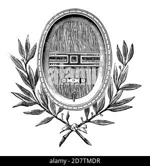 Vintage wine labels with traditional French design Stock Photo - Alamy