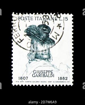 MOSCOW, RUSSIA - APRIL 15, 2018: A stamp printed in Belgium shows King ...