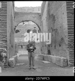 Military Family Touring Rome after World War 2, 1951, Italy Stock Photo ...