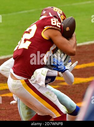 Washington Football Team tight end John Bates (87) runs during an NFL ...