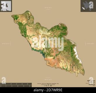 Nakhchivan, region of Azerbaijan. High resolution satellite map ...
