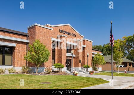 Sunny view of The Parowan city hall at Parowan, Utah Stock Photo - Alamy