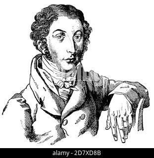 Carl Maria von Weber - portrait playing piano. German composer ...