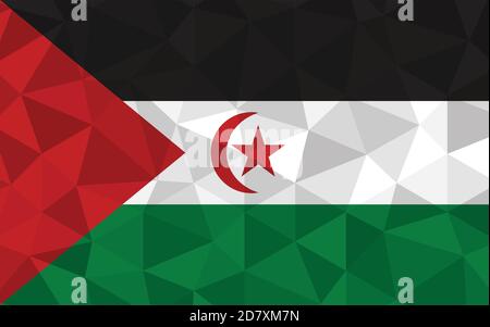 Saharawi Star Flag. Western Sahara Star Shape Flag. SADR Sahrawi ...