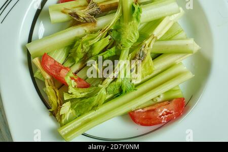 Celery Victor - historical American marinated celery salad dish Stock ...