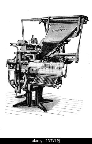 A linotype machine, a line casting machine used in printing. From ...
