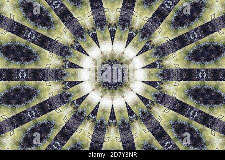 Digitally Created Circular Design in Blue and Black Color ...