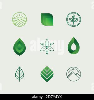 Creative nature abstract icons, logos and elements. Vector template ...