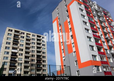 Typical Czech Republic housing estate building from the 1980s Stock ...