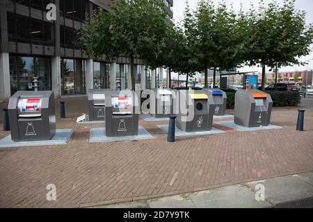 Recycling bins garbage in amsterdam Stock Photo - Alamy